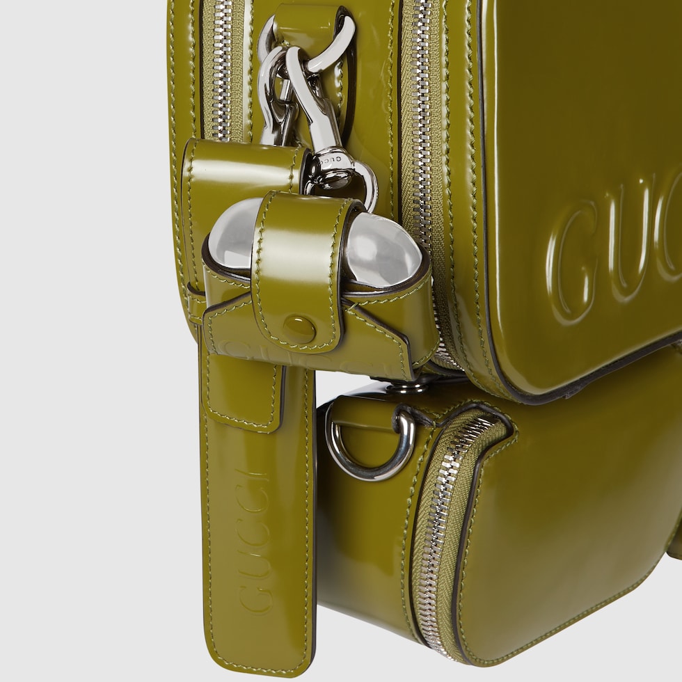 Étui pour Apple Pencil en cuir vert olive | GUCCI® FR
