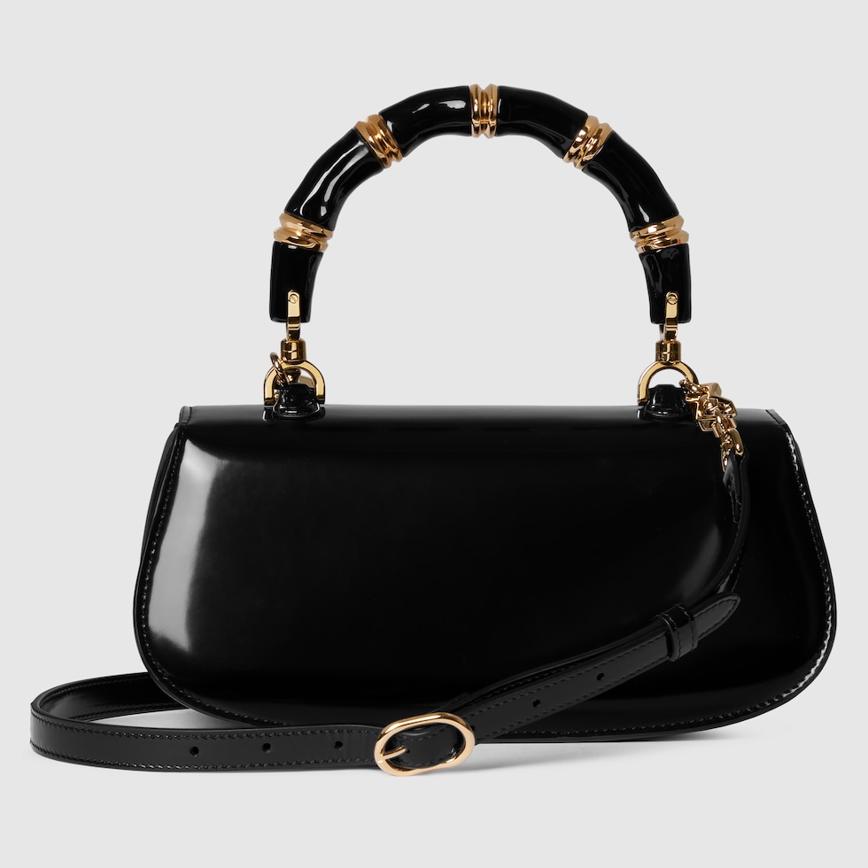 SA ®غوتشي |‎Gucci Bamboo Diva small top handle bag in black leather