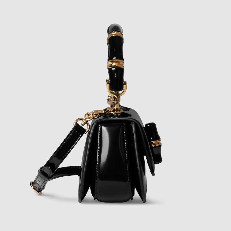 Gucci Bamboo Diva medium bag in black leather | GUCCI® US