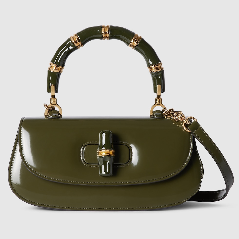Gucci Bamboo Diva small top handle bag in forest green leather | GUCCI® AE