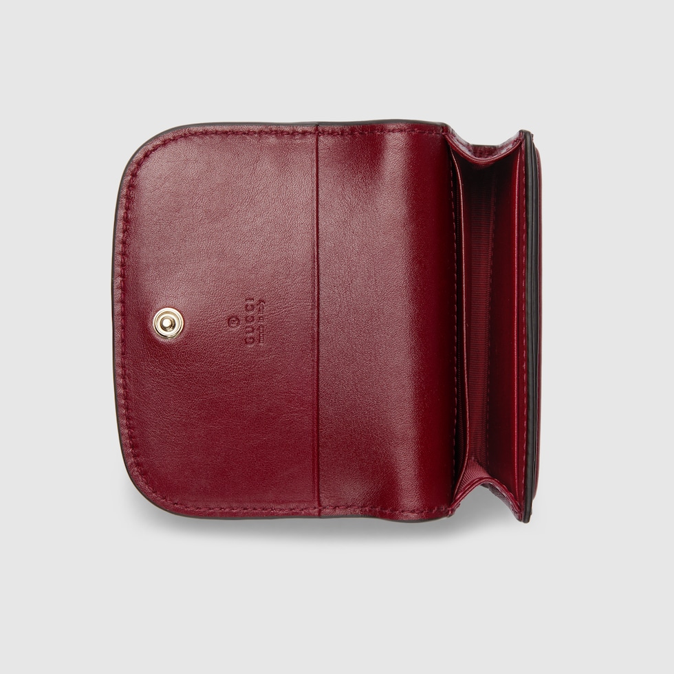 Gucci Blondie card case in Rosso Ancora red leather | GUCCI® ZA