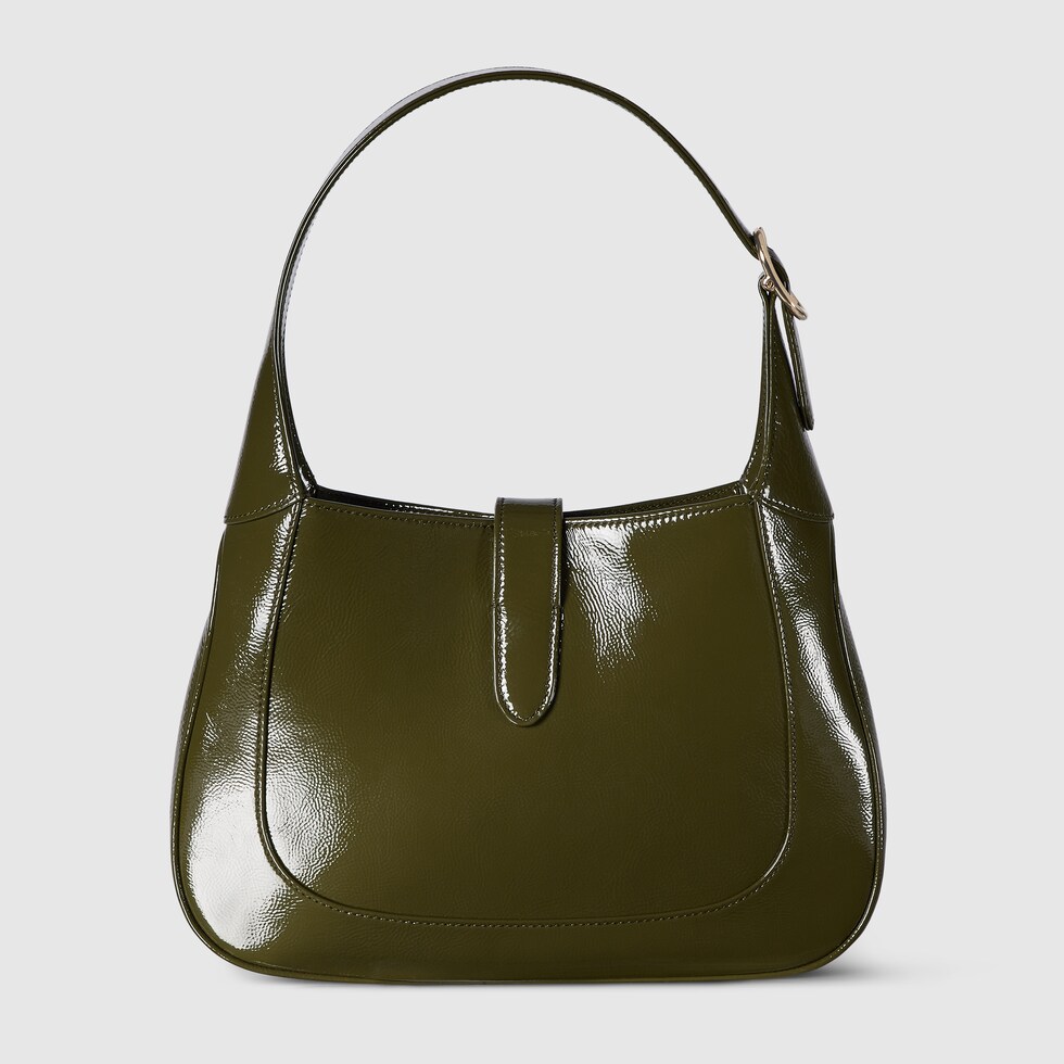 Gucci Jackie medium bag in forest green patent leather | GUCCI® US