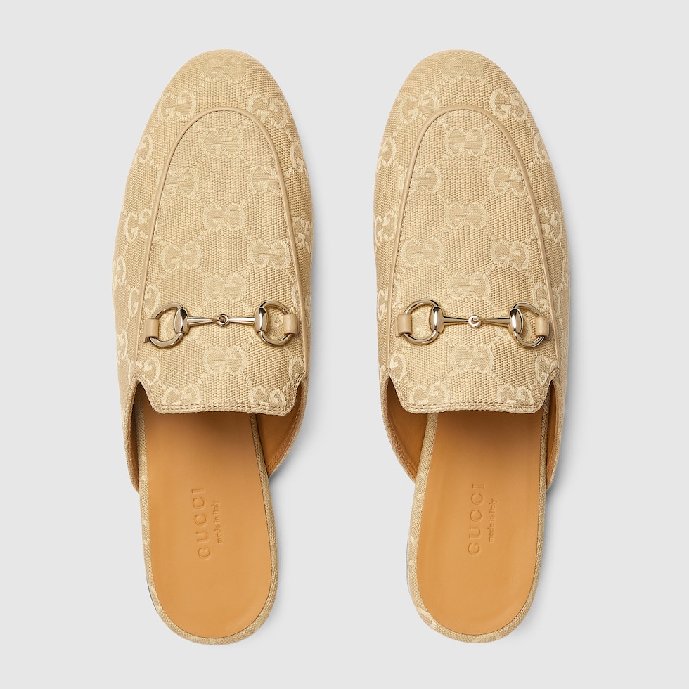 Women's Princetown slipper in beige GG canvas | GUCCI® US