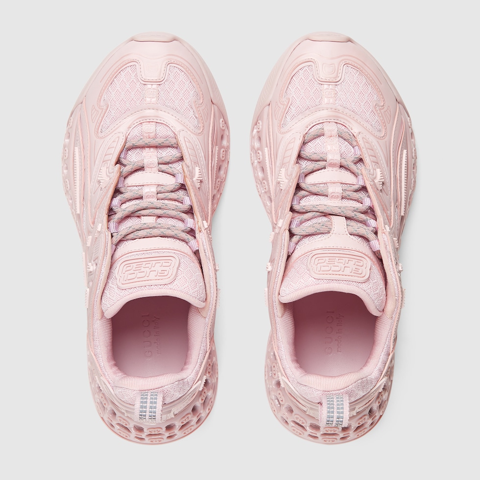 Women's Gucci cub3d sneaker in light pink Demetra and mesh | GUCCI® US