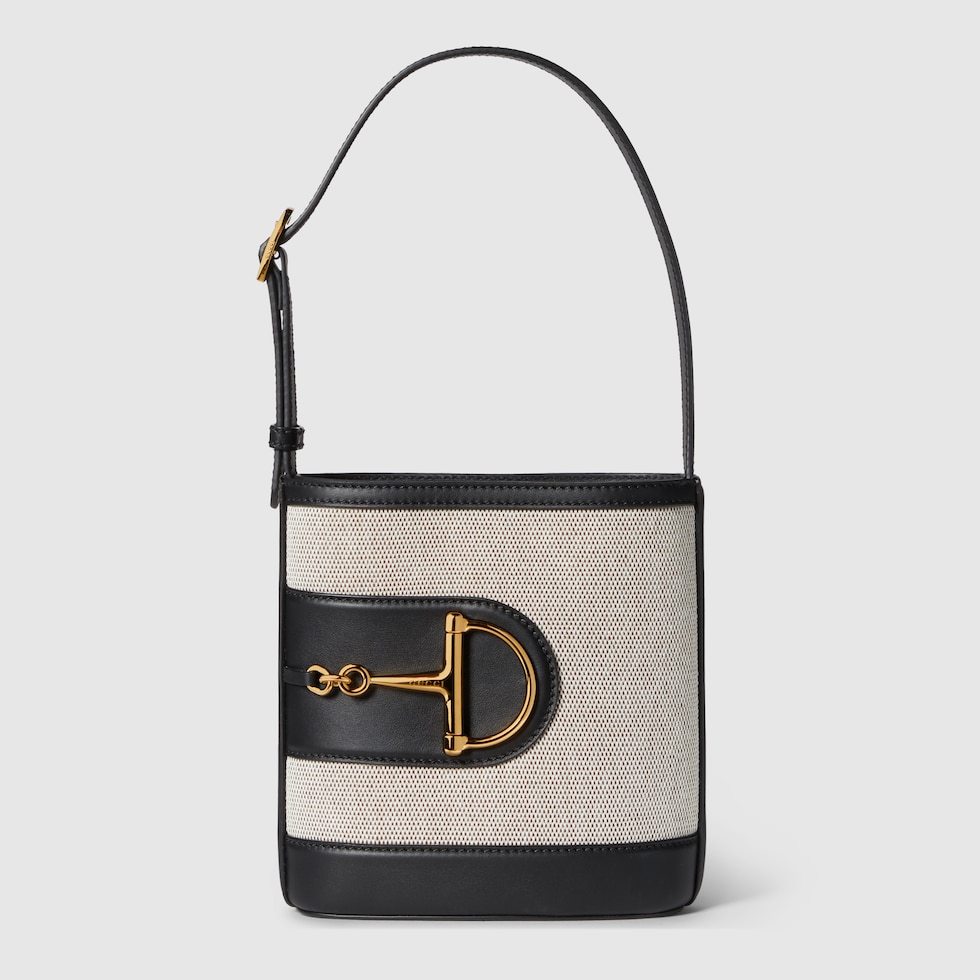 Gucci 73 mini bucket bag in natural canvas | GUCCI® TR
