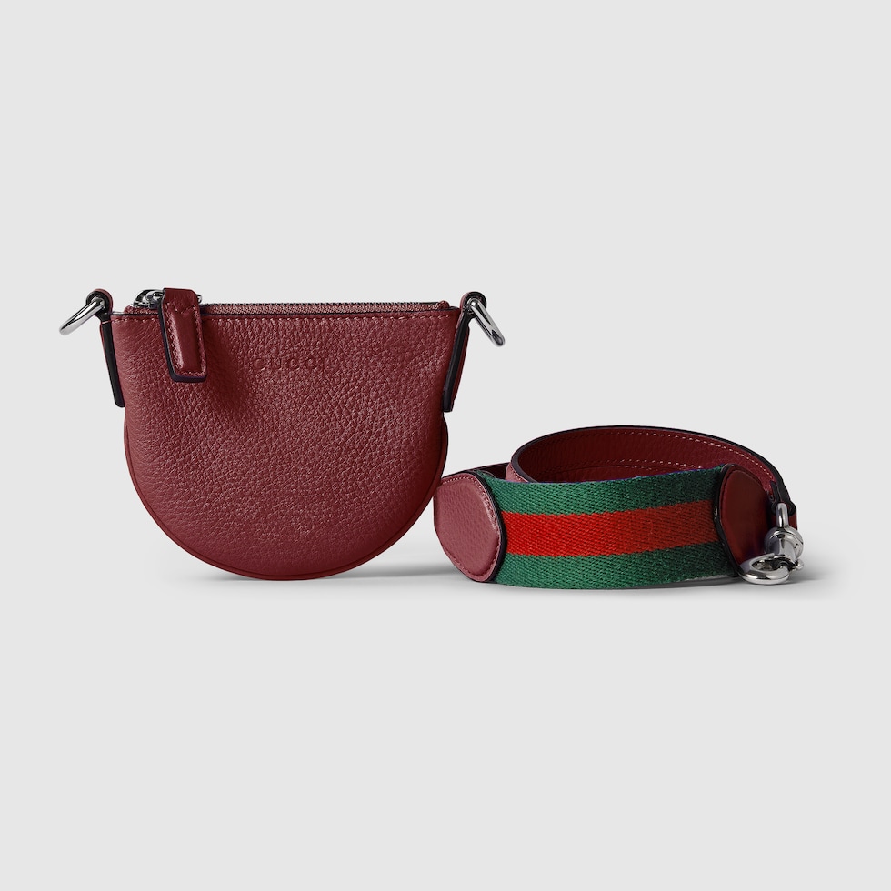 Gucci B super mini bag in Rosso ancora leather | GUCCI® SG