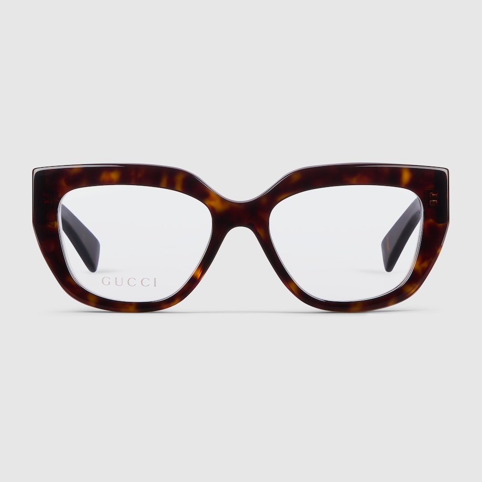 Cat-eye optical frame in dark brown | GUCCI® US