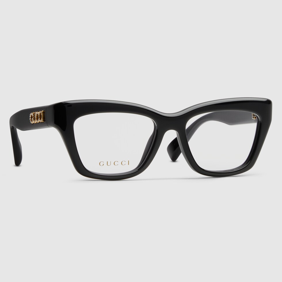 Cat-eye optical frame in black | GUCCI® US