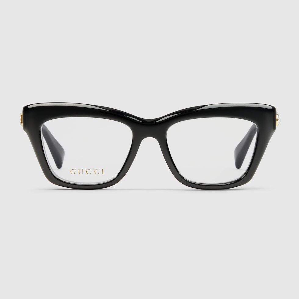 Cat-eye optical frame in black | GUCCI® US