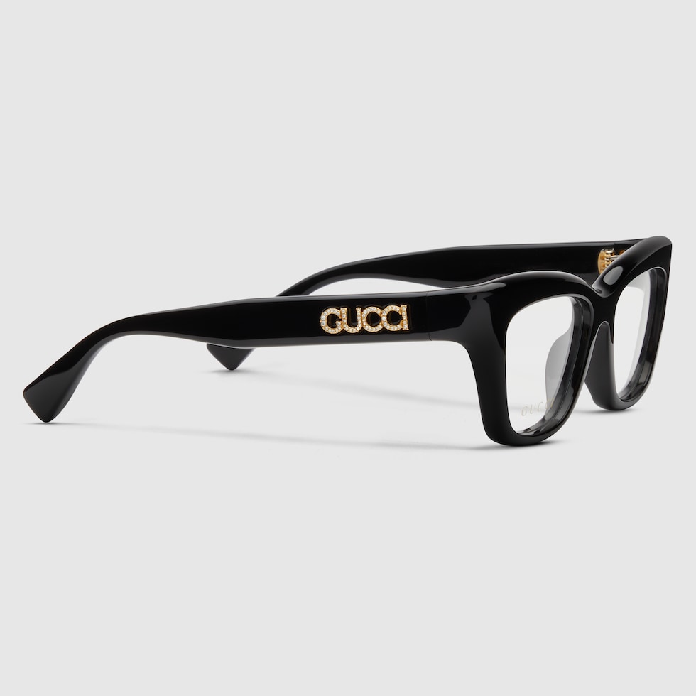 Cat-eye optical frame in black | GUCCI® UK