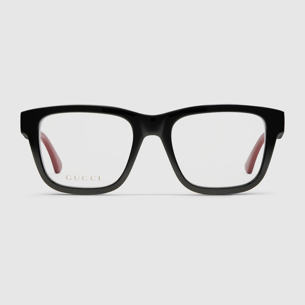 Rectangular optical frame in black | GUCCI® US
