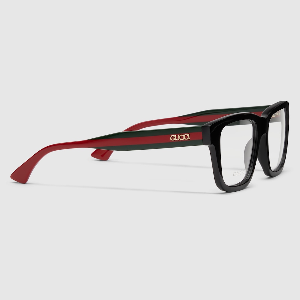 Rectangular Optical Frame In Black Gucci Us