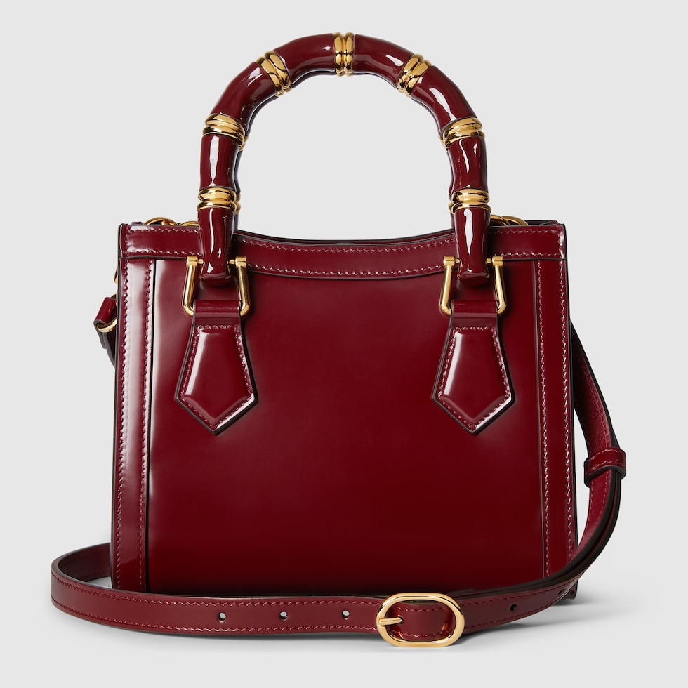 Gucci Diana mini tote bag in Rosso Ancora red leather | GUCCI® RO