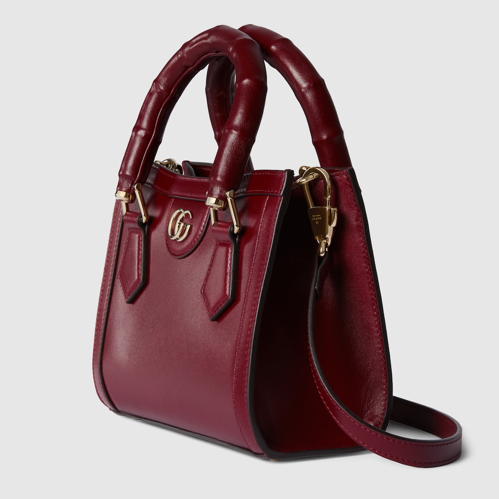 Gucci Diana mini tote bag in Rosso Ancora red leather | GUCCI® AE