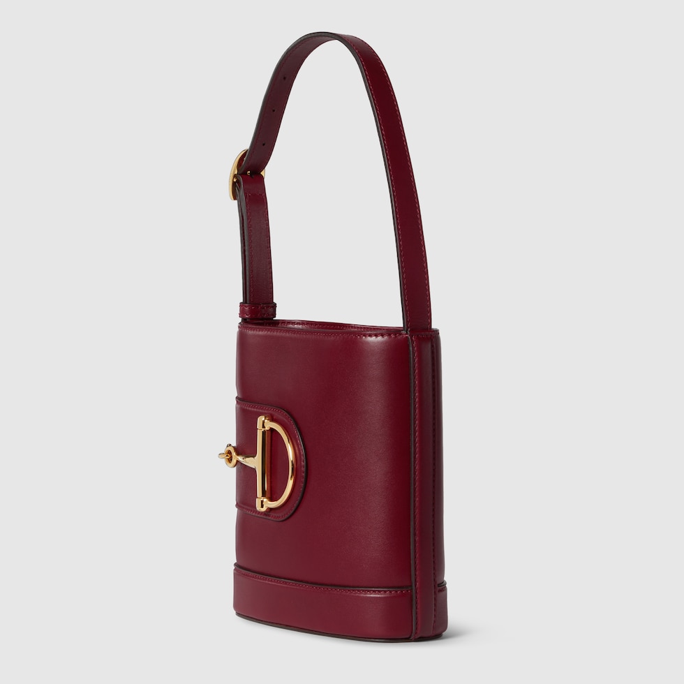 Gucci 73 mini bucket bag in Rosso Ancora red leather | GUCCI® TR