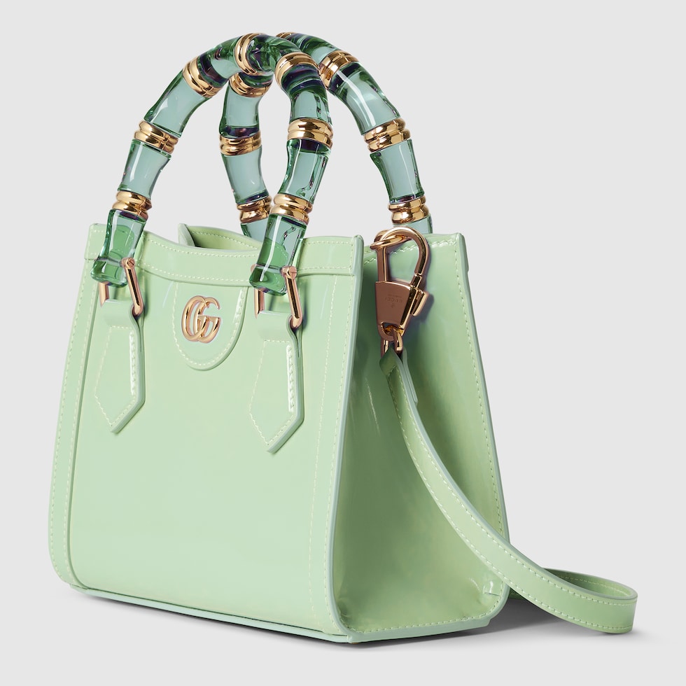 Gucci Diana mini tote bag in light green leather | GUCCI® AE