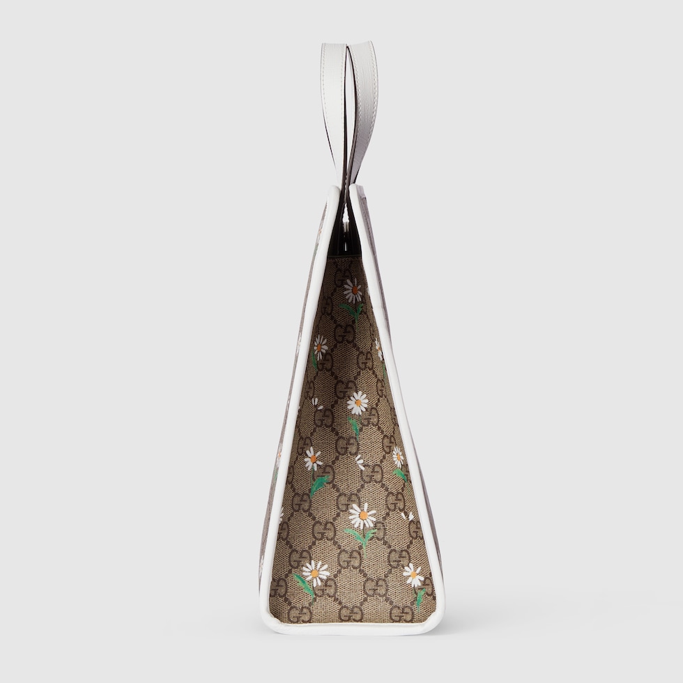 Children's printed GG tote bag in beige and brown GG Supreme | GUCCI® US