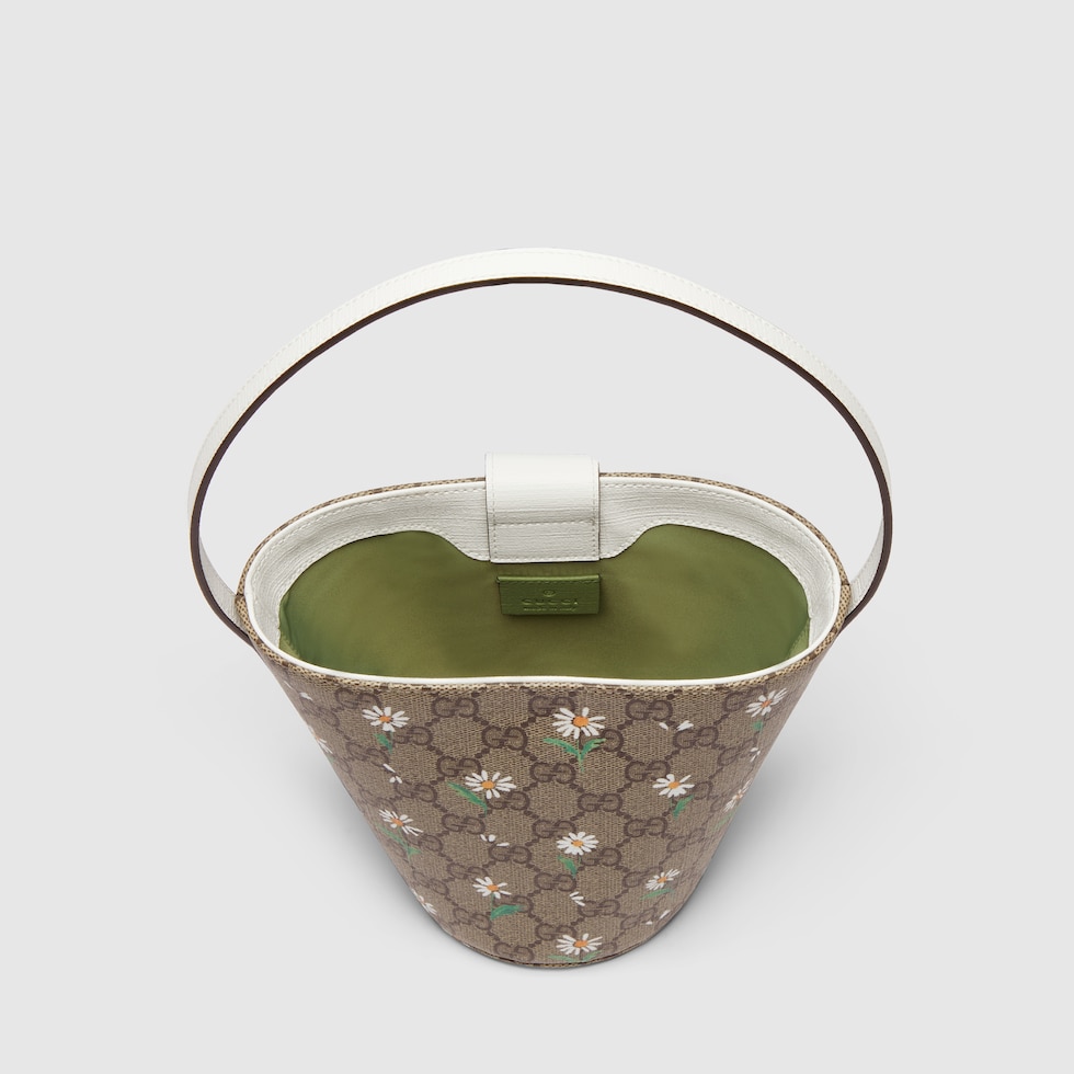 Children's printed GG bucket bag in beige and brown GG Supreme | GUCCI® US