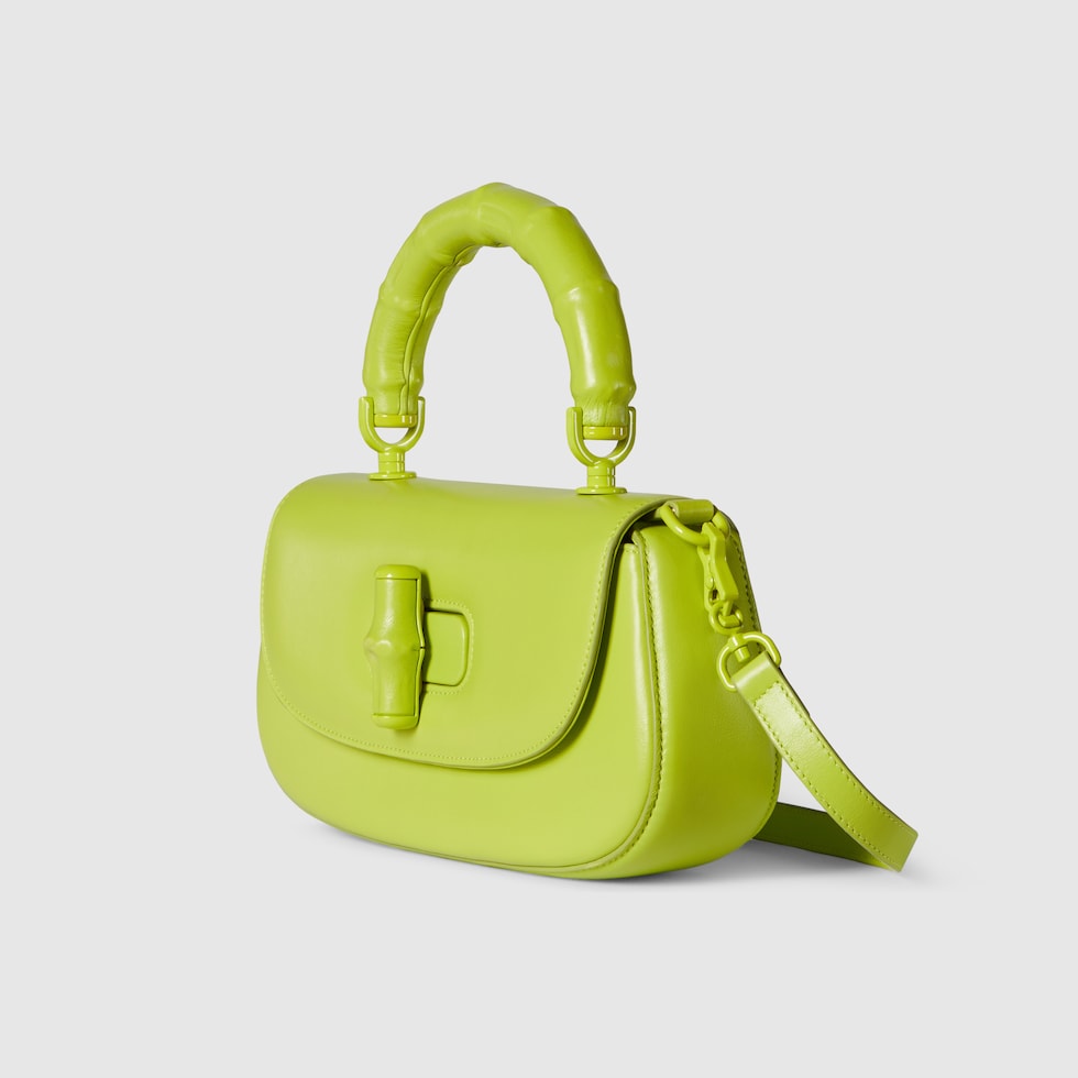 Gucci Bamboo Diva small top handle bag in bright green leather | GUCCI ...