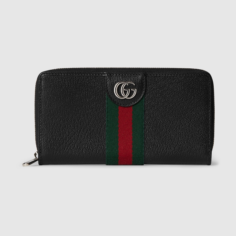 Ophidia zip around wallet in black soft leather | GUCCI® IT