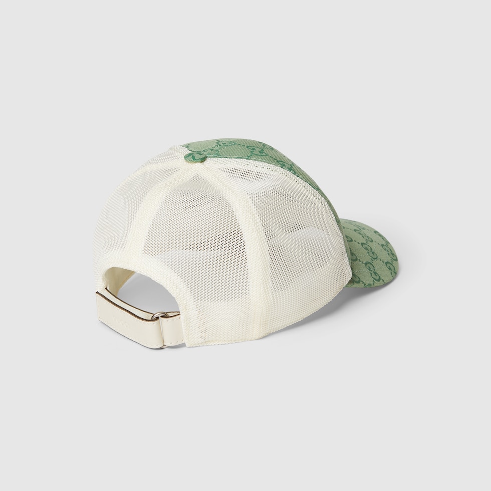 Original GG canvas baseball hat in green and white | GUCCI® PT
