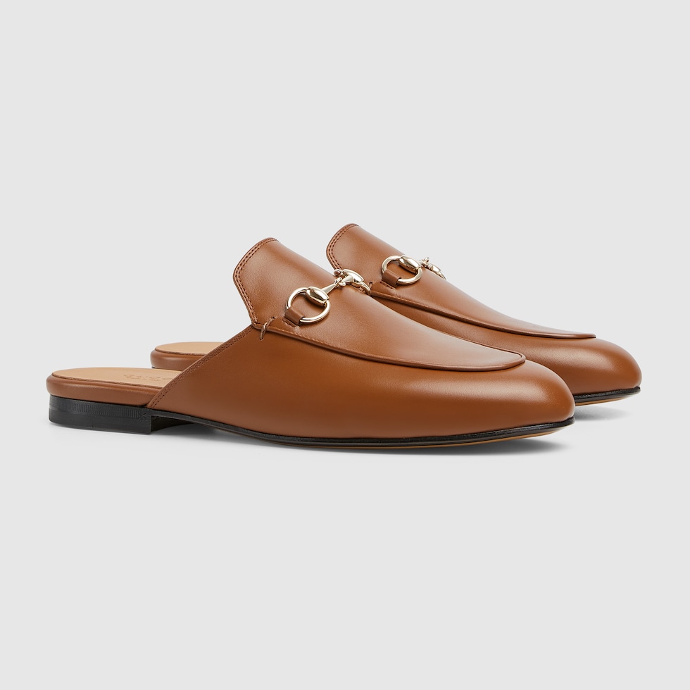 Women's Princetown slipper in brown leather | GUCCI® US