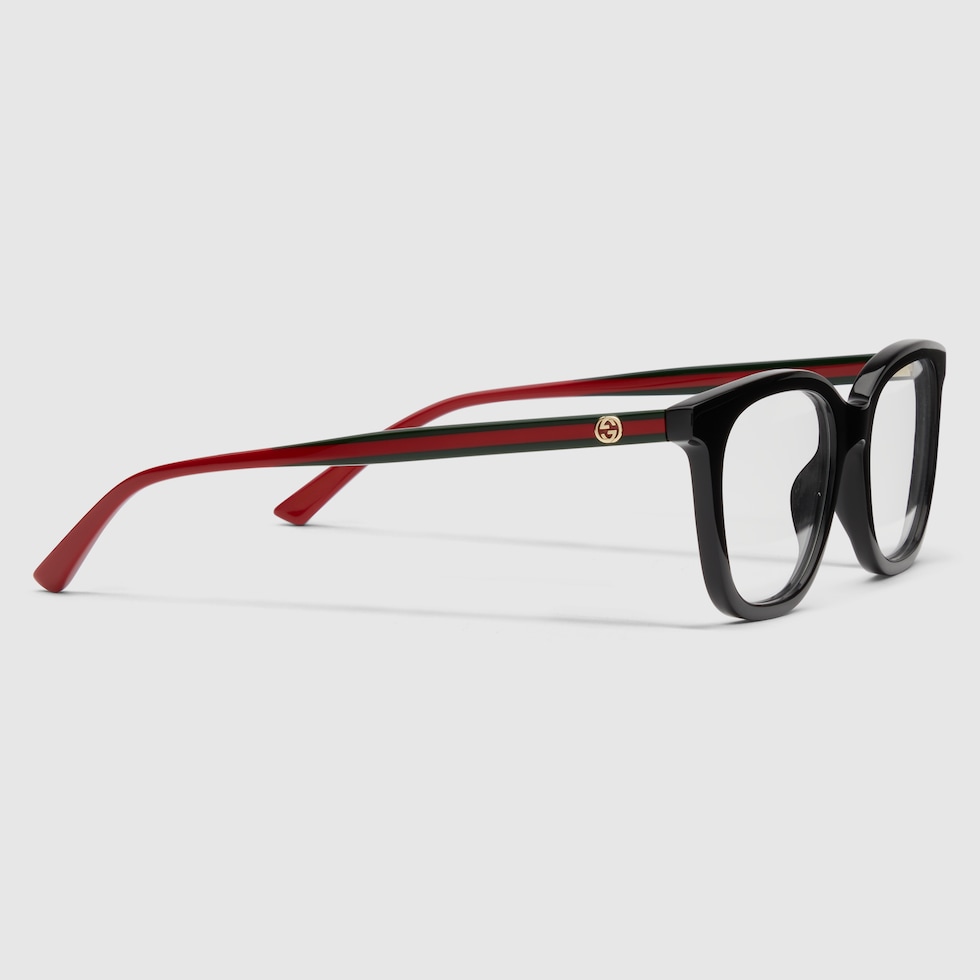 Rectangular optical frame in black | GUCCI® US
