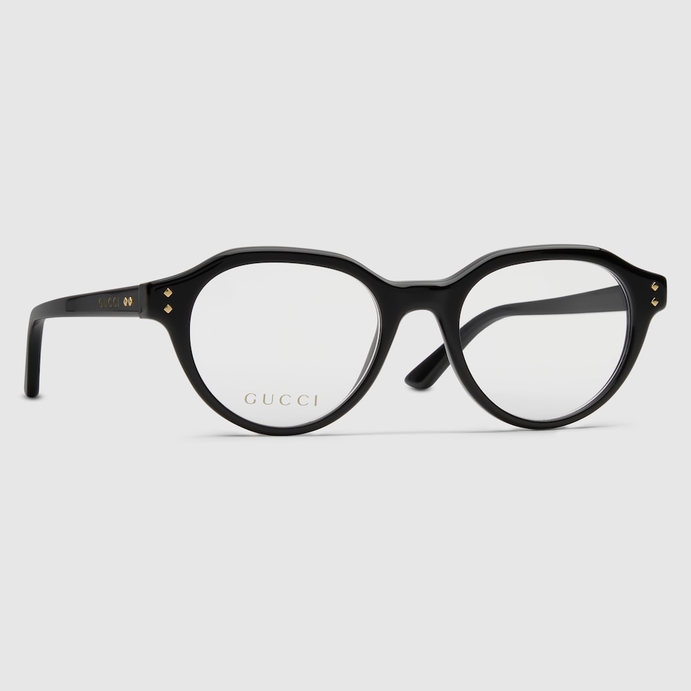Round optical frame in black | GUCCI® US