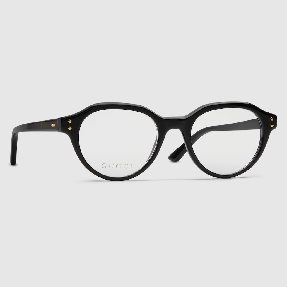 Round optical frame in black | GUCCI® US