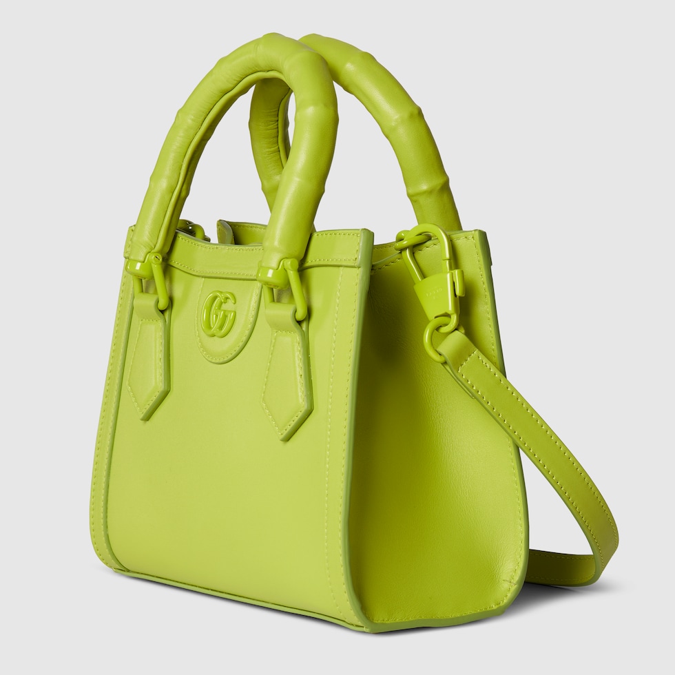 Gucci Diana mini tote bag in bright green leather | GUCCI® ZA