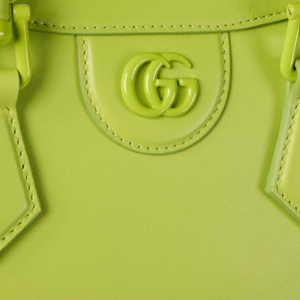 Gucci Diana mini tote bag in bright green leather | GUCCI® AE