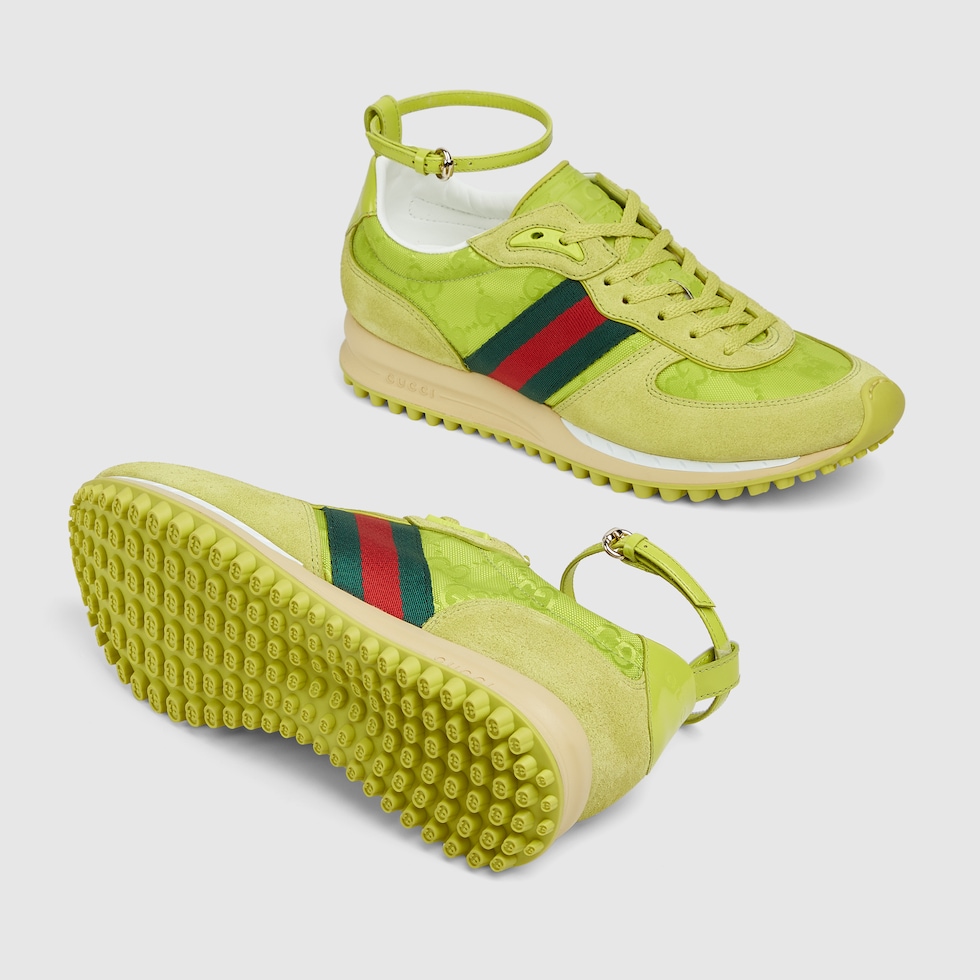 Women's Gucci Re-Motion sneaker in acid green GG nylon | GUCCI® ZA