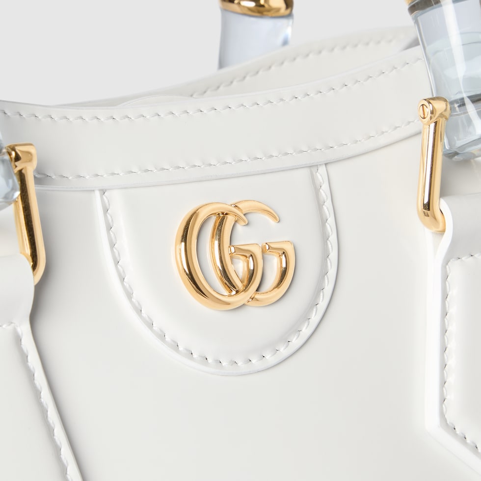 Gucci Diana mini tote bag in white leather | GUCCI® ZA