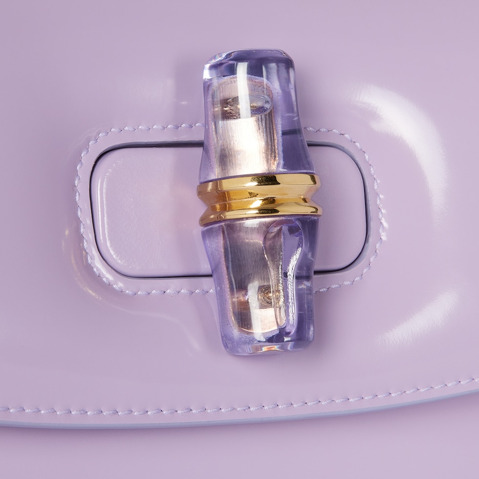 Gucci Bamboo Diva small top handle bag in lilac leather | GUCCI® PL