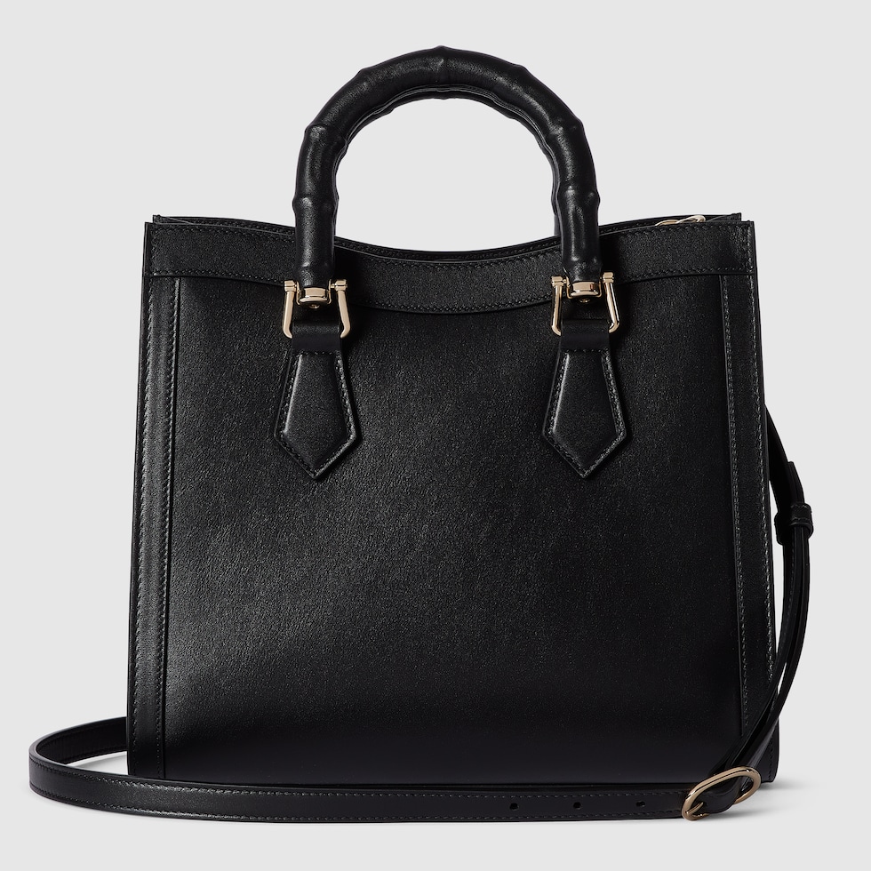 Gucci Diana medium tote bag in black leather | GUCCI® US