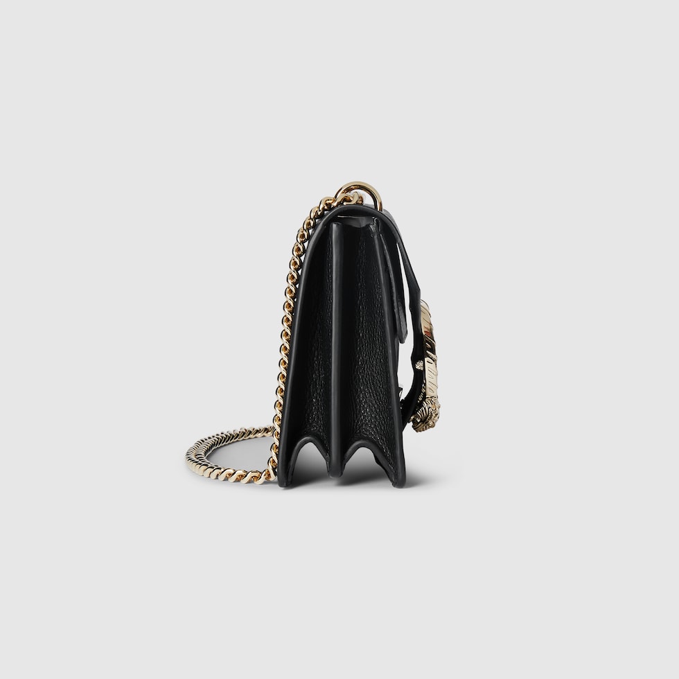Dionysus medium shoulder bag in black leather | GUCCI® US
