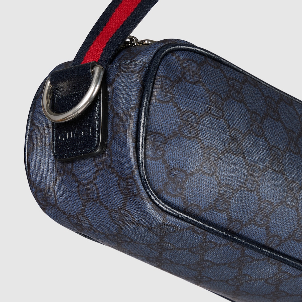 Tennis racket case with Web in dark blue GG Supreme | GUCCI® US