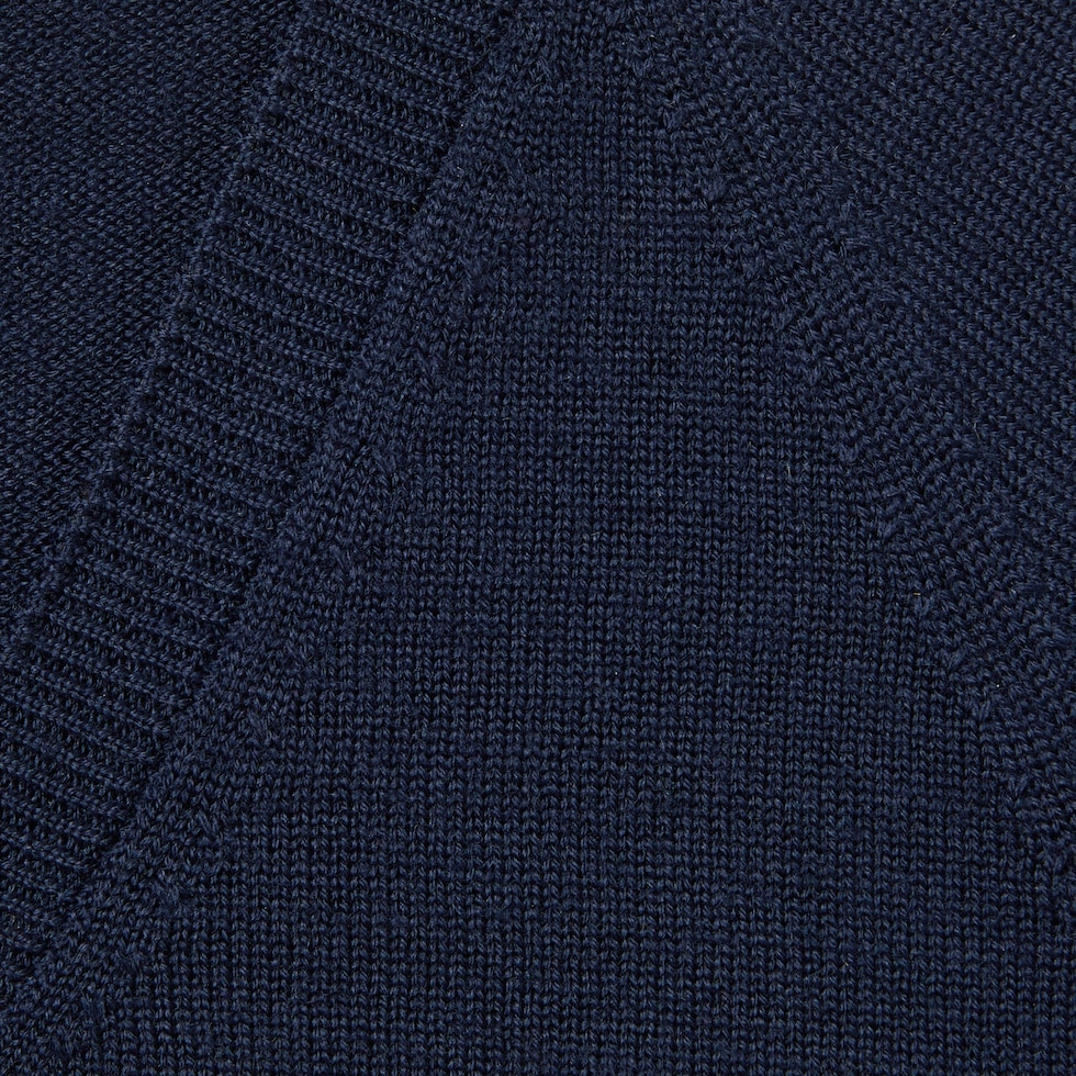 Baby wool cardigan with Web in dark blue | GUCCI® US
