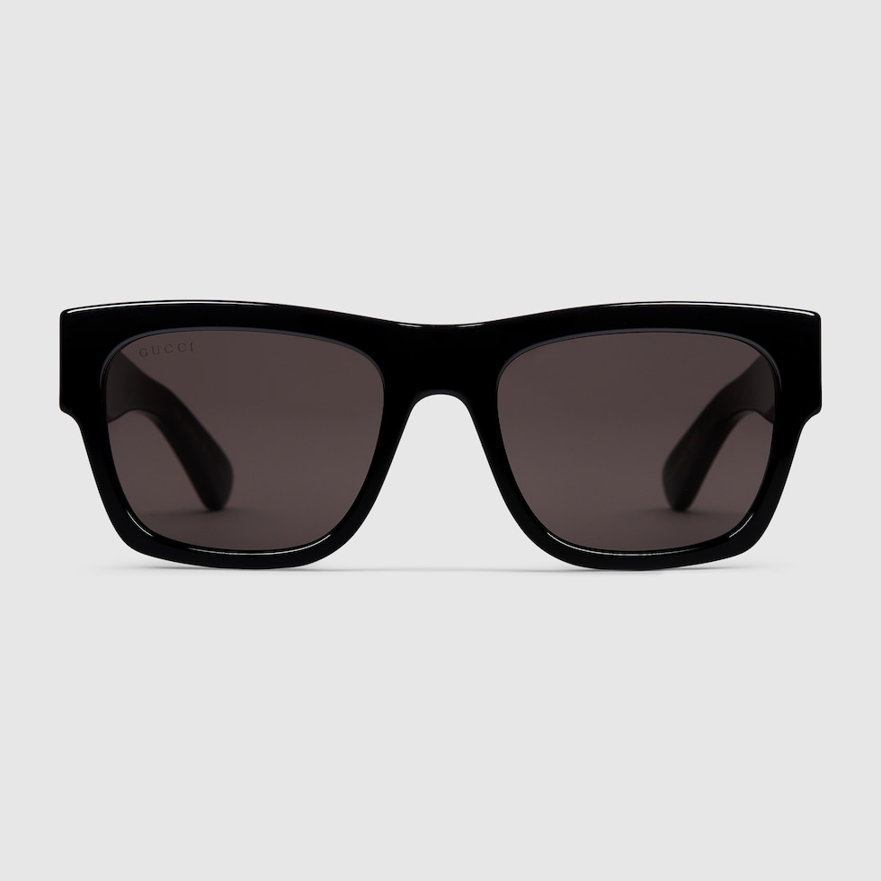 Square frame sunglasses in black | GUCCI® US