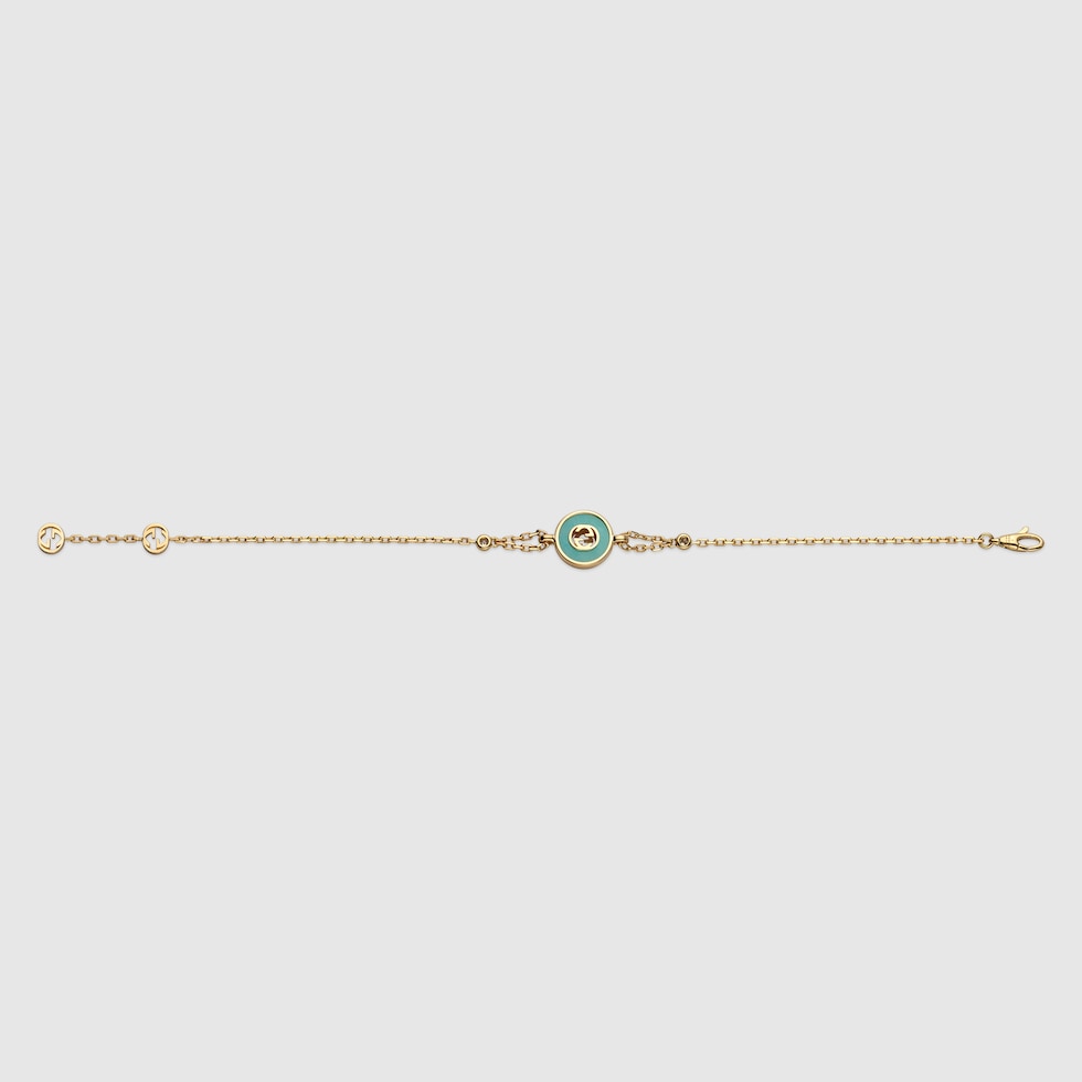 Gucci Interlocking 18k chain bracelet in 18k yellow gold | GUCCI® US