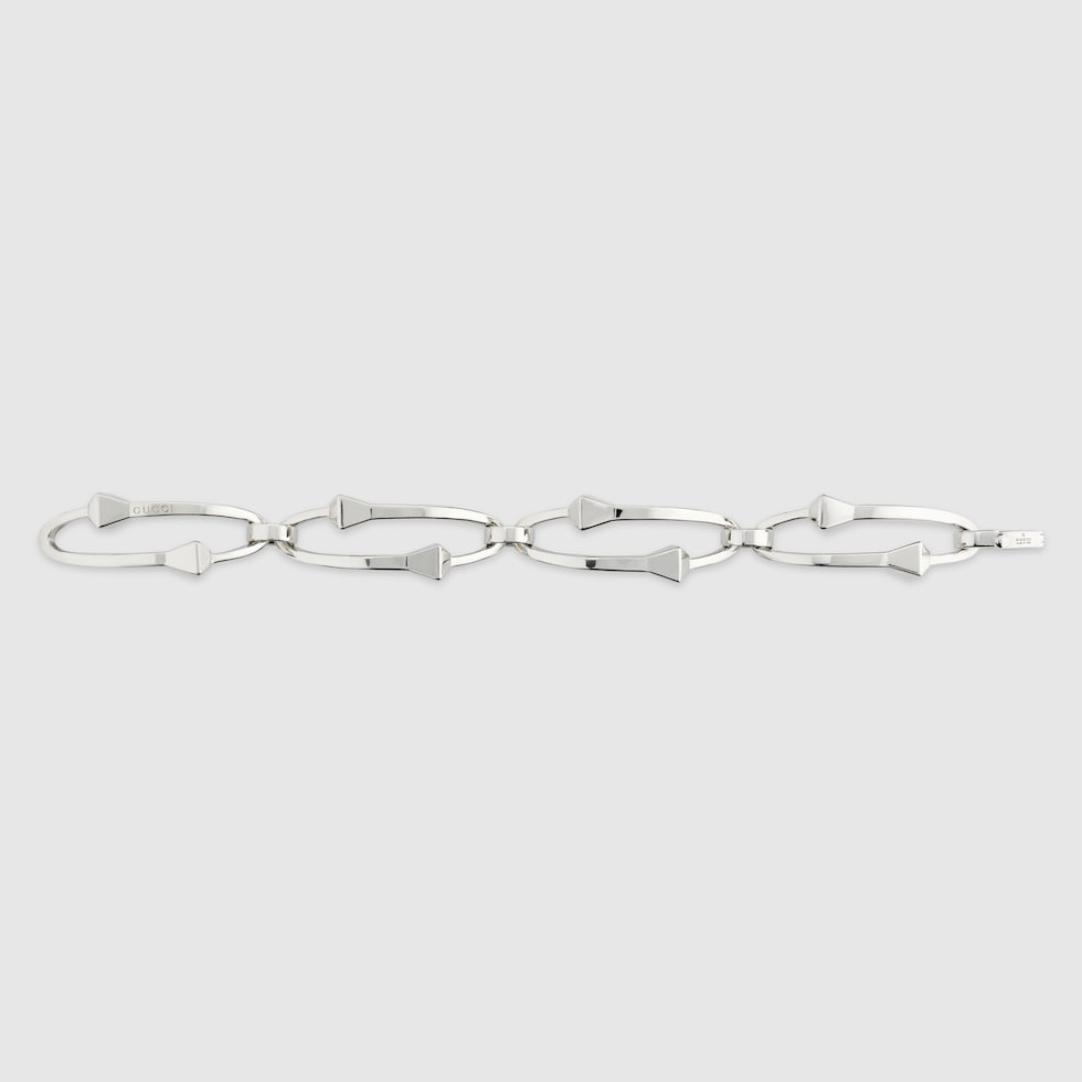Chiodo intertwined bracelet in 925 sterling silver | GUCCI® US