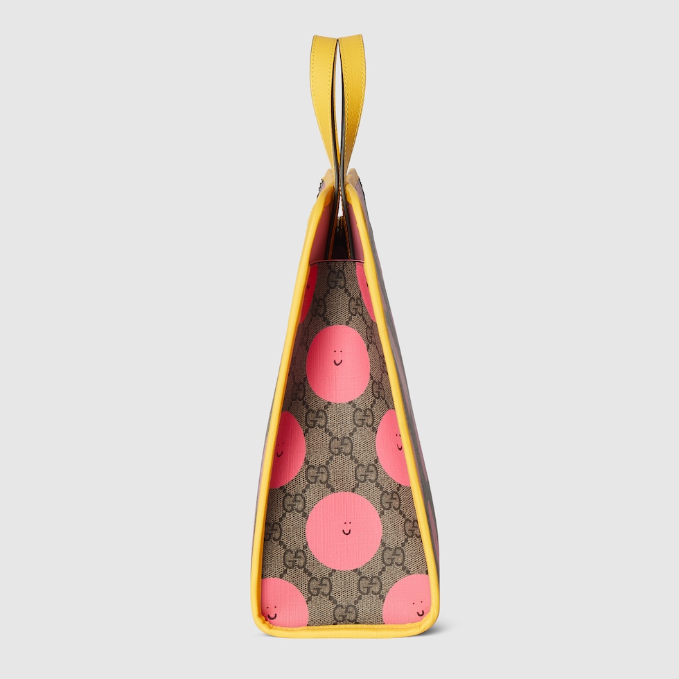 Children's printed GG tote bag in beige and brown GG Supreme | GUCCI® US