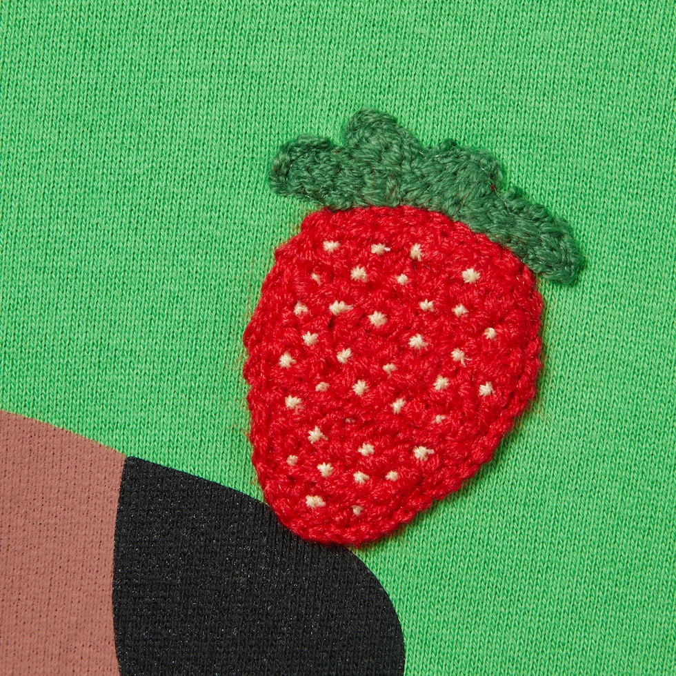 Children's printed cotton sweatshirt in green | GUCCI® US