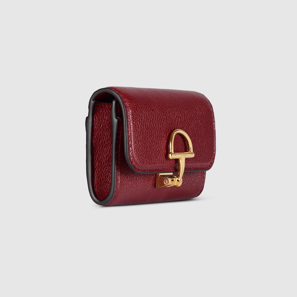 Tarjetero Gucci Softbit en piel roja Rosso Ancora | GUCCI® ES
