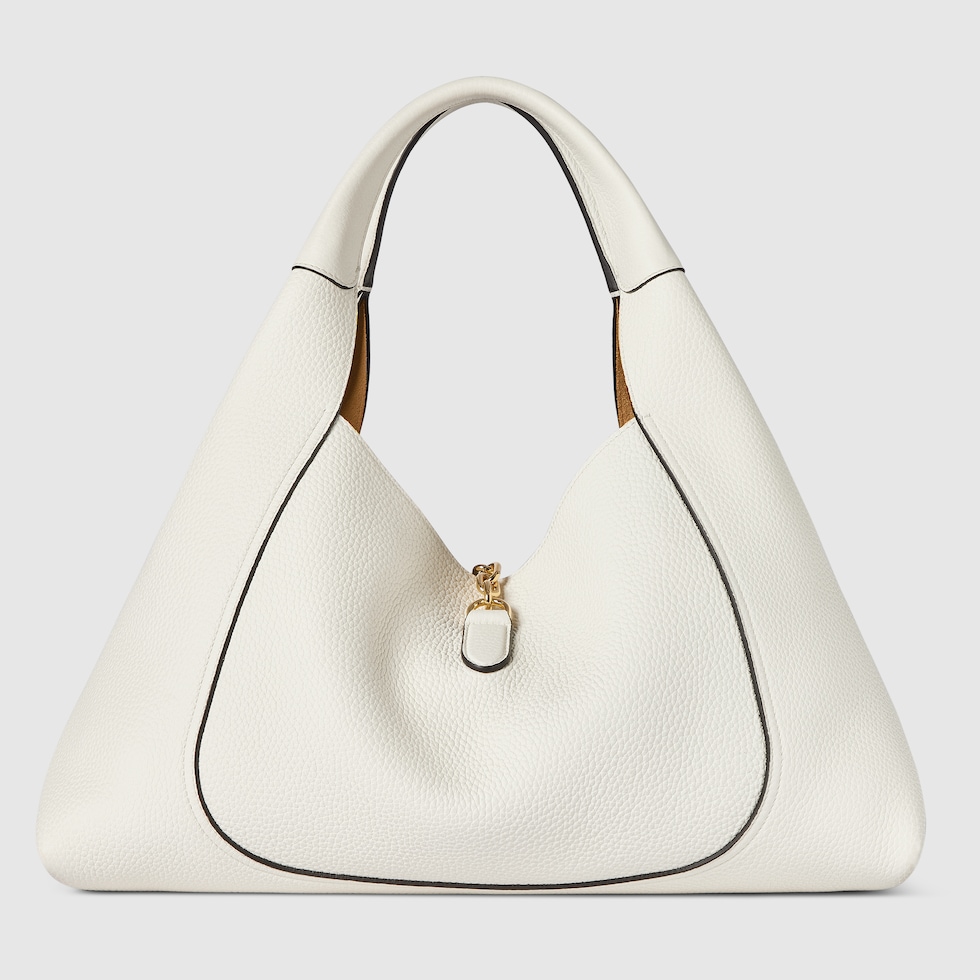 Gucci Softbit maxi shoulder bag in white leather | GUCCI® UK