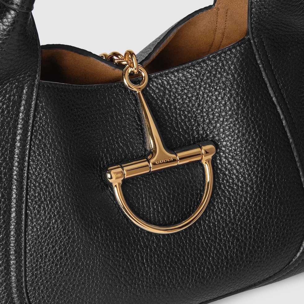 Gucci Softbit medium top handle bag in black leather | GUCCI® US