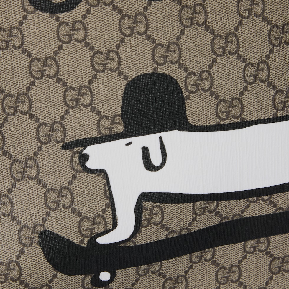 Children's printed GG tote bag in beige and brown GG Supreme | GUCCI® US