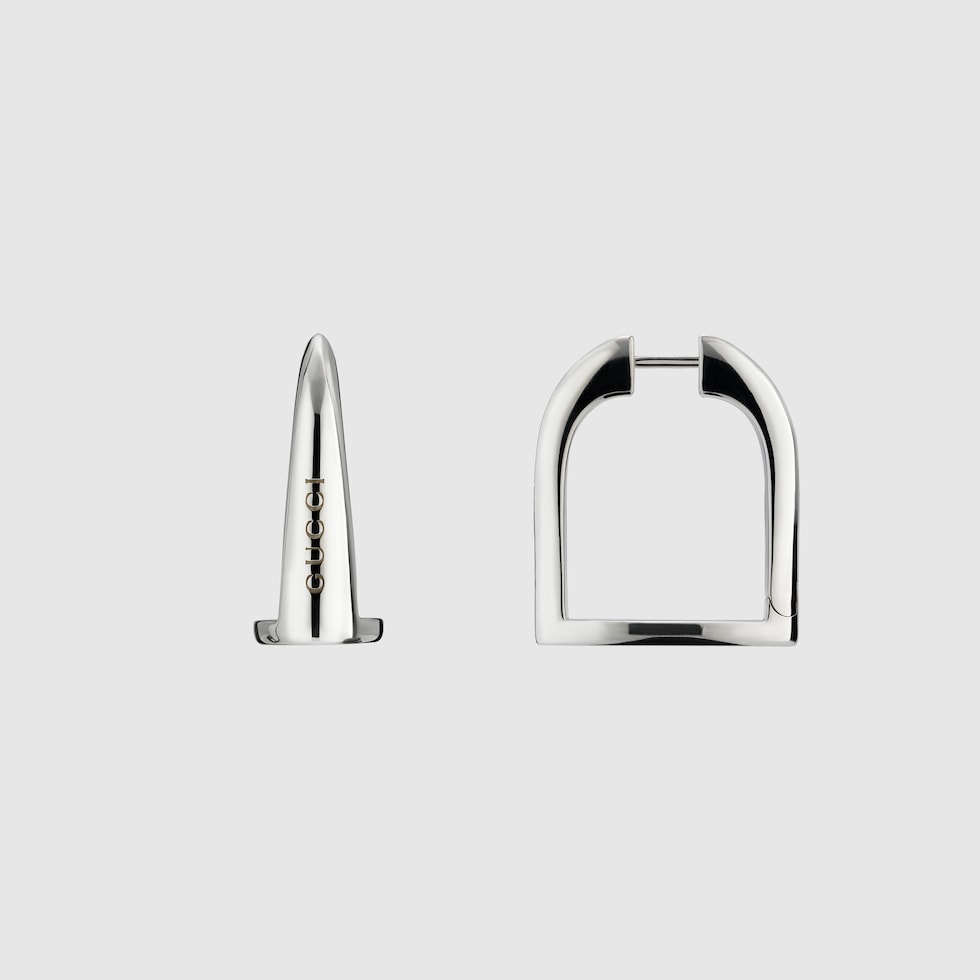Gucci Staffa hoop earrings in 925 sterling silver | GUCCI® UK