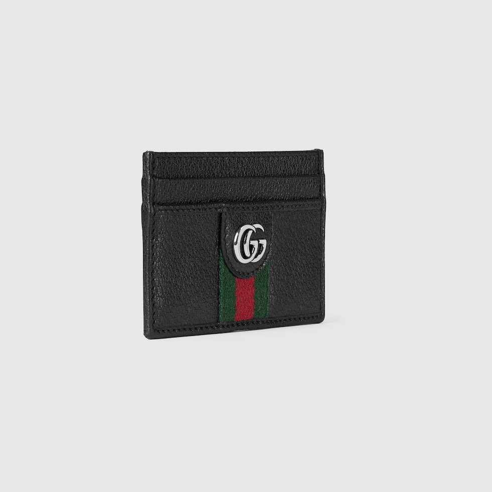 Ophidia card case in black soft leather | GUCCI® US
