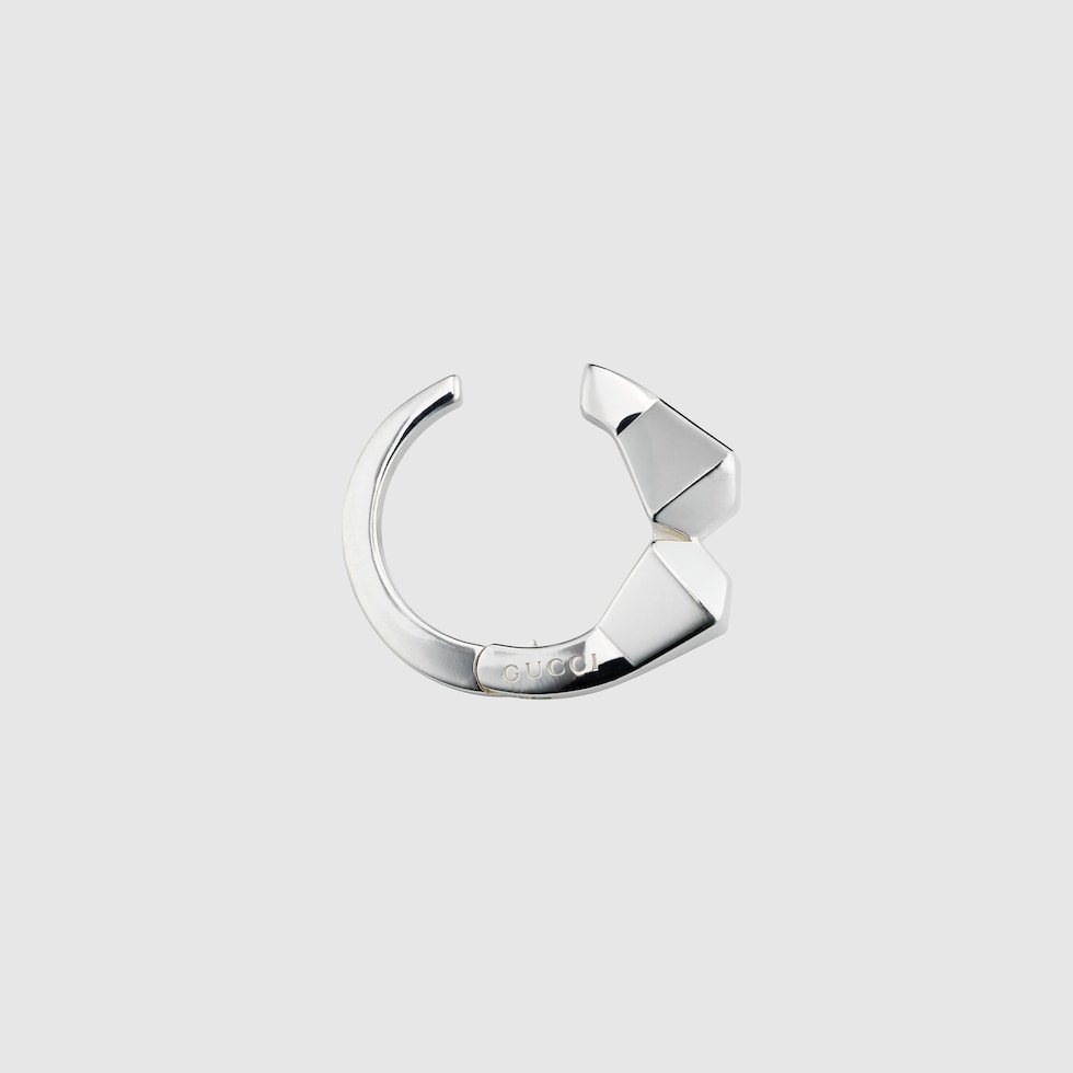 Chiodo mono hoop earring in 925 sterling silver | GUCCI® US